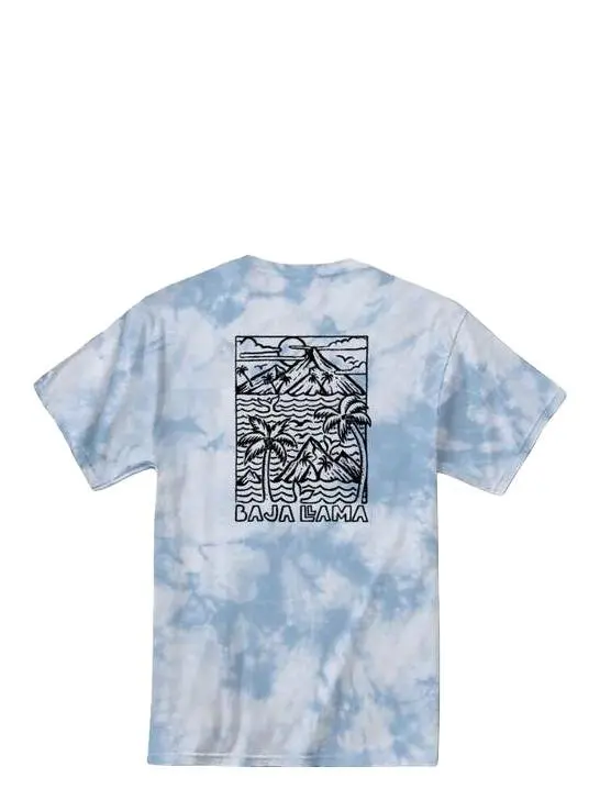BAJA LLAMA Wavy Dayzblue Primo Graphic Tee - Tie Dye