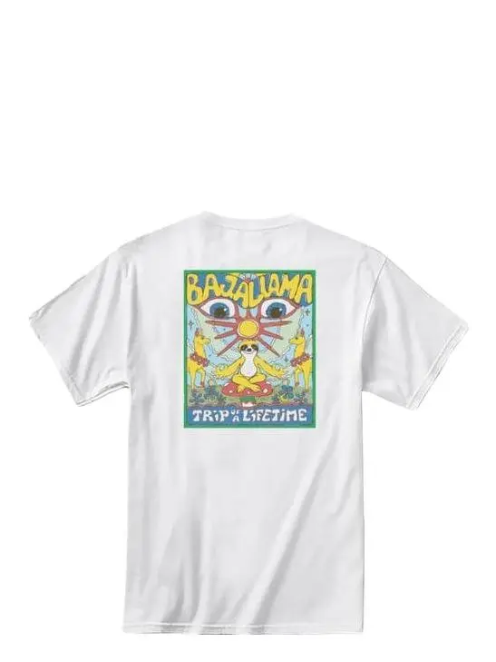 BAJA LLAMA Peace Slothprimo Graphic Tee - White