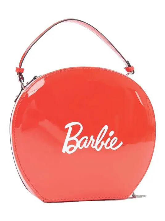 Unique Vintage 1950s Commuter Set Circle Bag - Red
