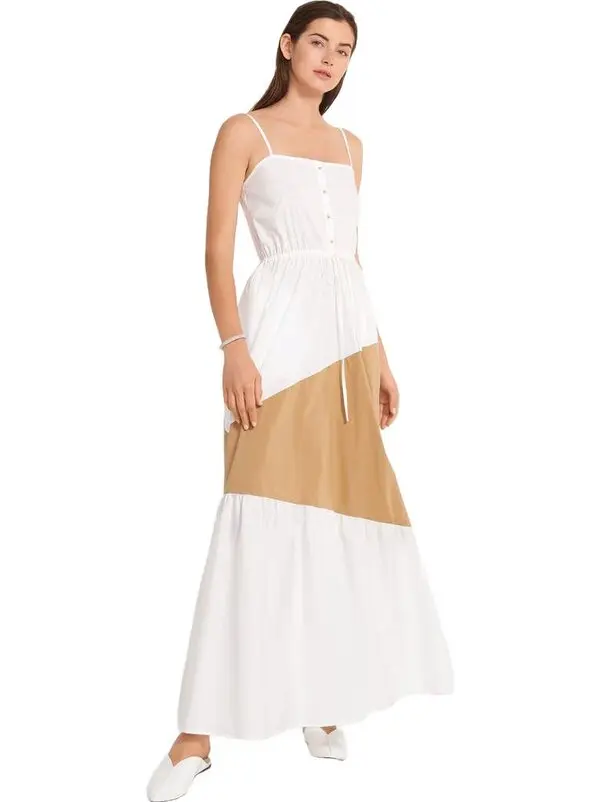 ANSEA Overboard Maxi Dress - White
