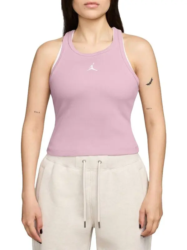 JORDAN Essential Racerback Tank - 676 Icdcmn/white