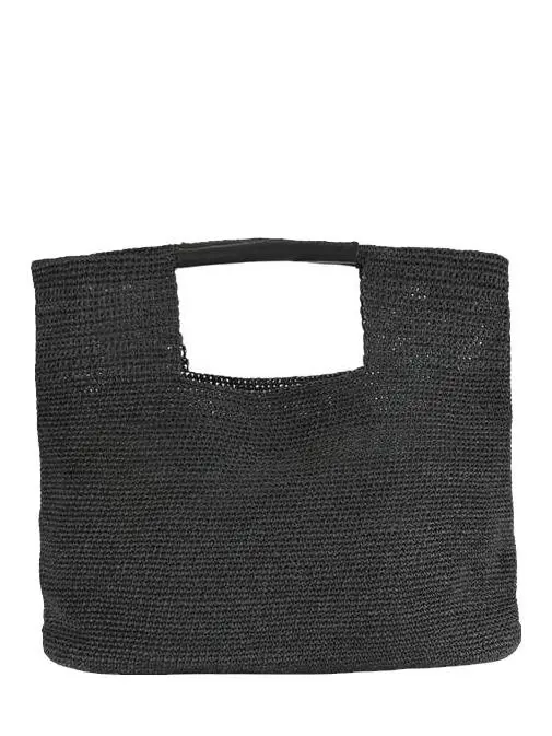 FOREVER & ALWAYS SHOES Carlotta Hand Woven Shoulder Bag - Black