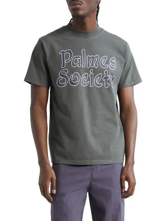 PALMES Society Graphic T-shirt - Charcoal