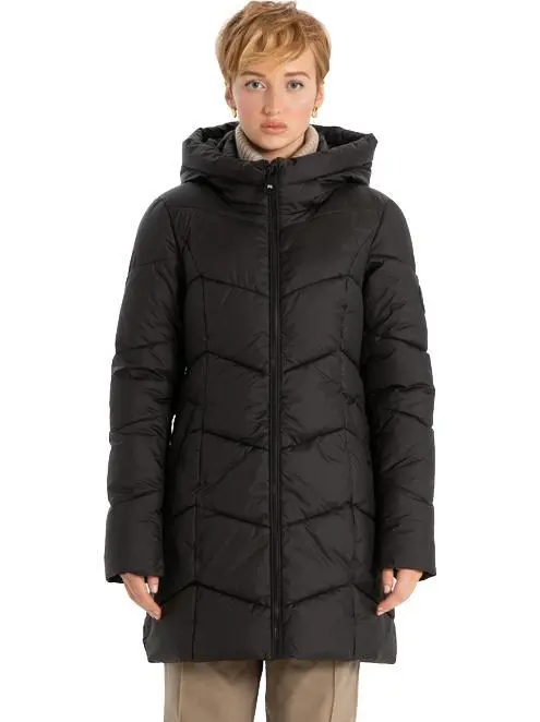 POINT ZERO Josephina Classic Long Puffer - Black
