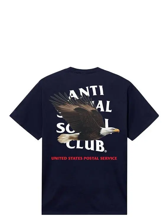 ANTI SOCIAL SOCIAL CLUB X Usps Priority Tee Shirt - Navy Blue