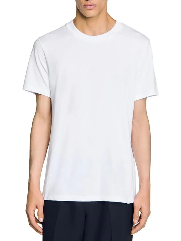 Sandro Regular Fit Logo Tee - Optic White