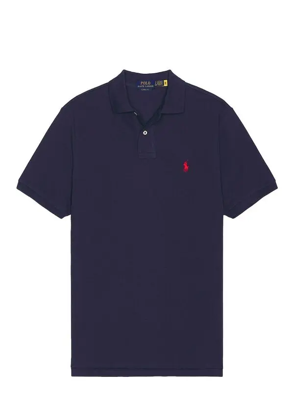 Polo Ralph Lauren Short Sleeve Mesh Polo In Navy - Newport Navy