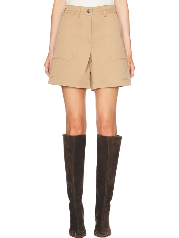 Moncler High Waisted Short - Warm Beige
