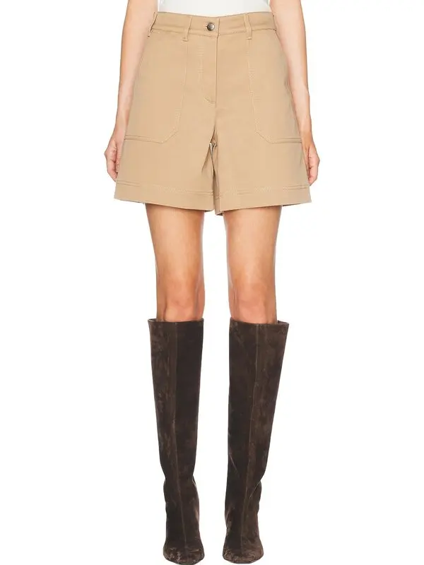 Moncler High Waisted Short - Warm Beige