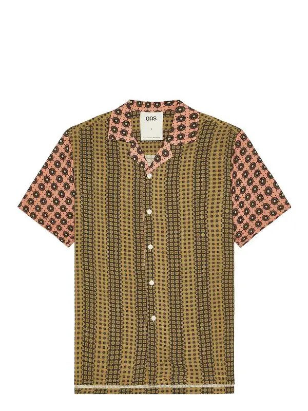 Oas Reverie Viscose Shirt In Olive - Multi