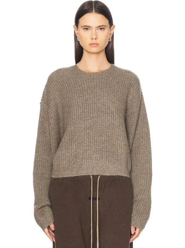 Fear Of God Cropped Sweater - Heather Gray