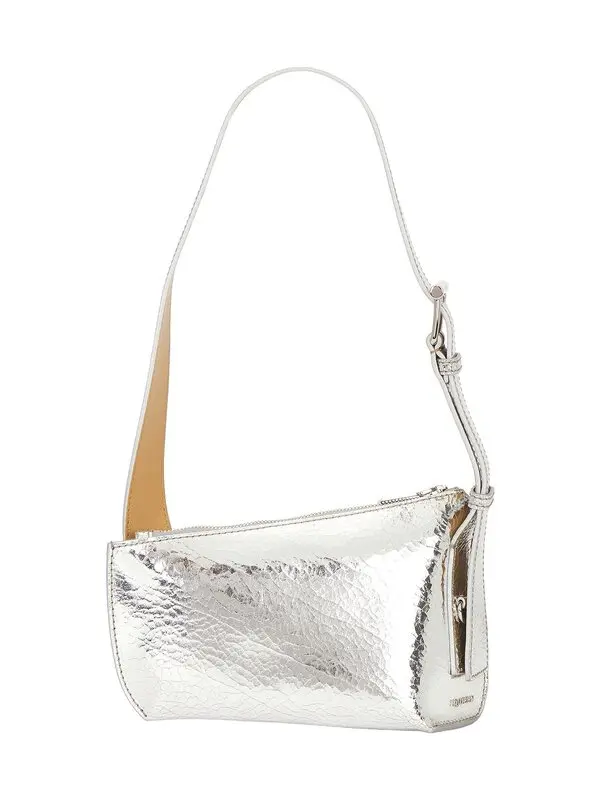 Alexander McQueen Sling Shoulder Bag - Silver & Beige