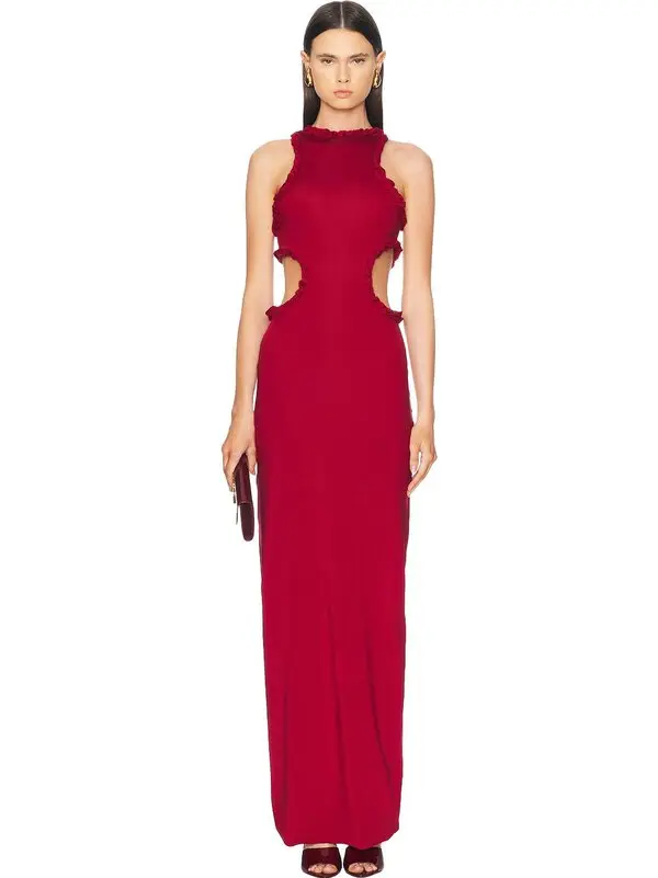 MAYGEL CORONEL Anassa Dress - Carmesi
