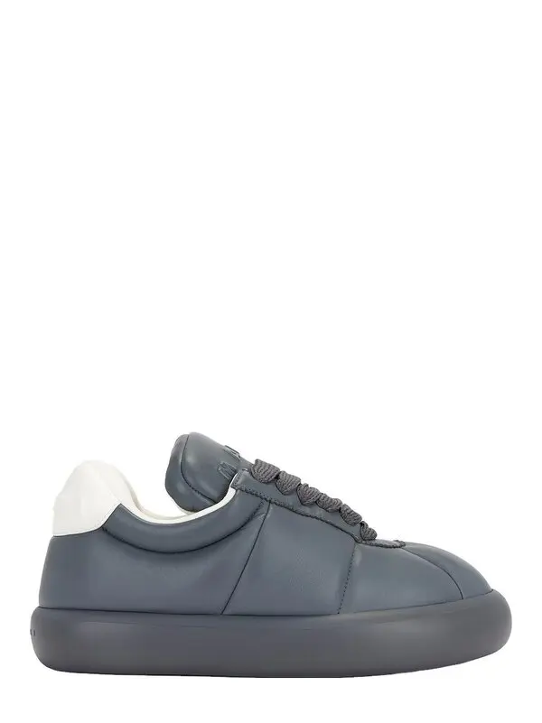 Marni Puffer Leather Sneakers - Neutral Grey