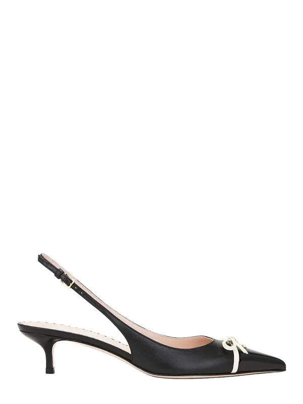 Valentino Garavani Be Pointy Sling Back Pump - Nero & Ivory