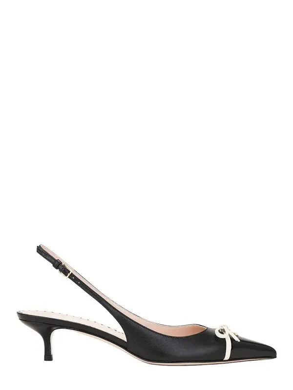 Valentino Garavani Be Pointy Sling Back Pump - Nero & Ivory