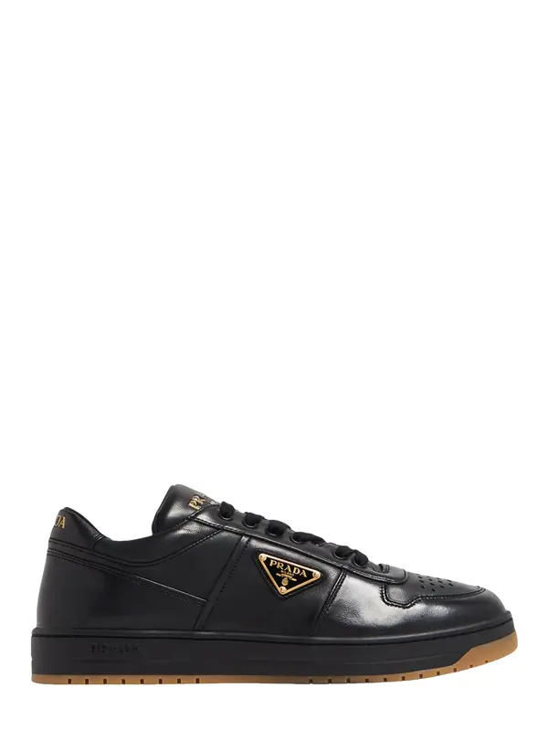 Prada Downtown Leather Sneakers - Black