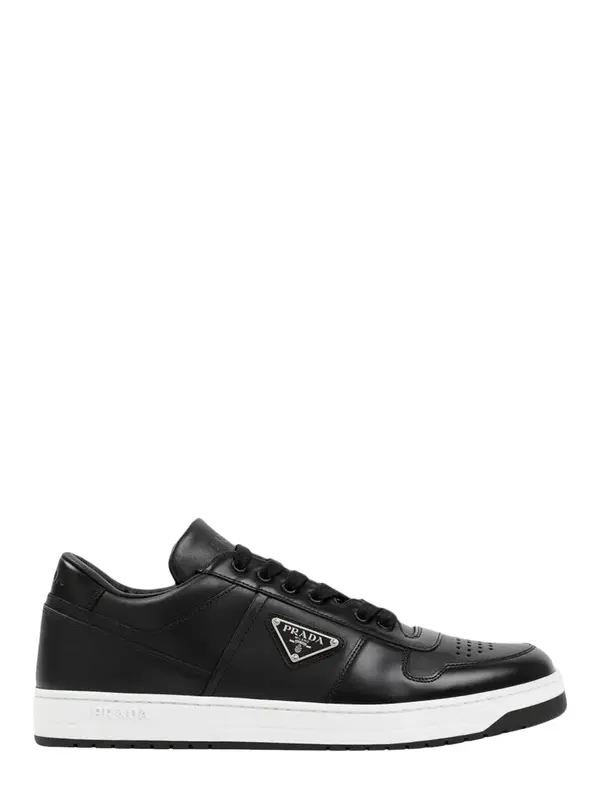 Prada Downtown Leather Sneakers - Black