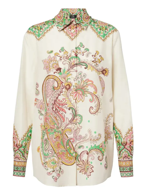 Etro Printed Cotton And Silk Shirt - Multicoloured