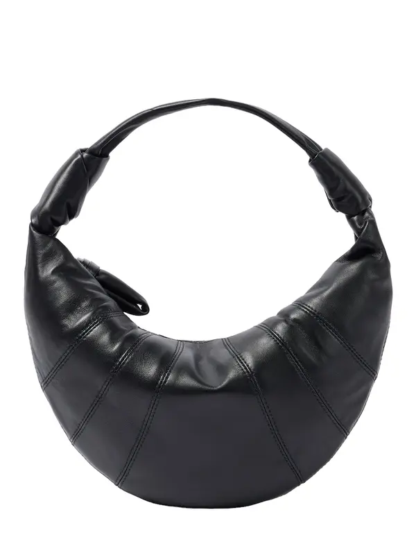 LEMAIRE Fortune Croissant Mini Leather Shoulder Bag - Black