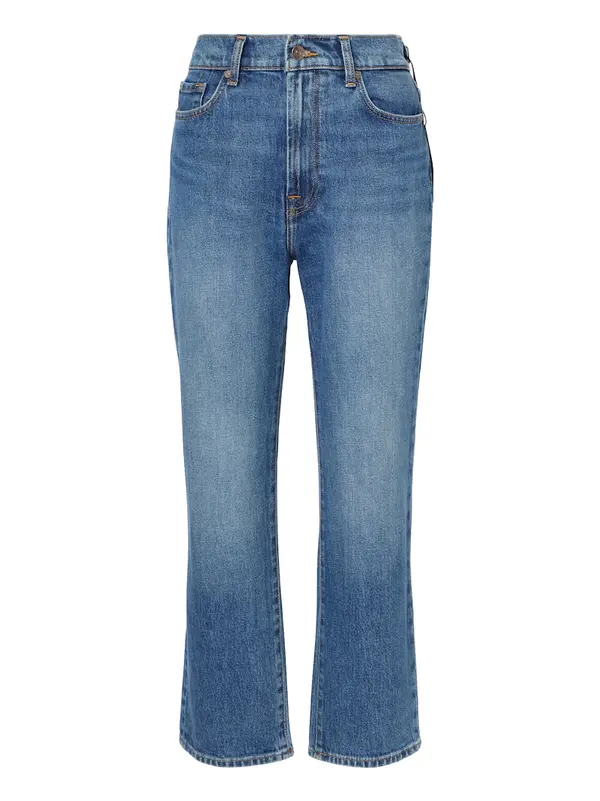 7 For All Mankind Logan Stovepipe High-rise Jeans - Blue