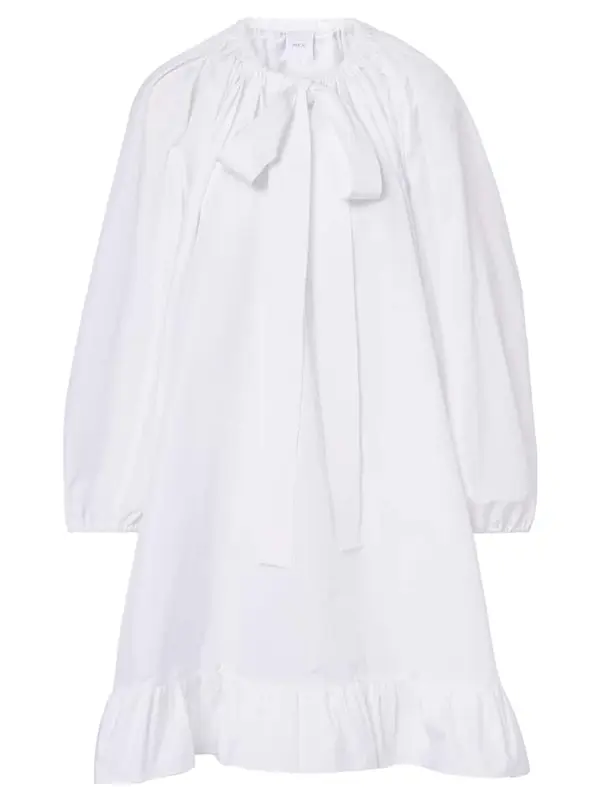 Patou Ruffled Minidress - White