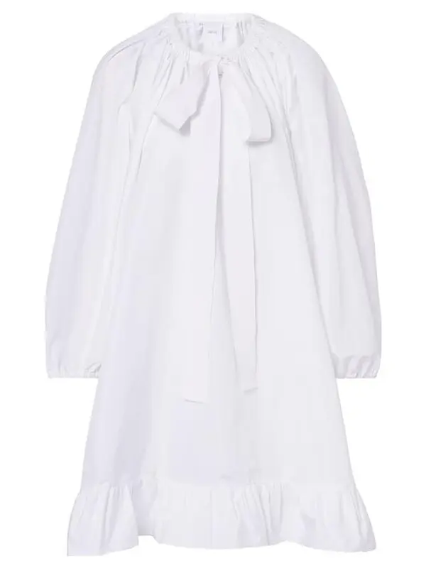 PATOU Ruffled Mini Dress - White