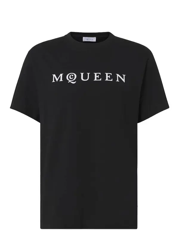 Alexander McQueen Logo Cotton Jersey T-shirt - White