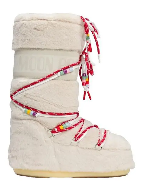 Moon Boot Gg Marmont Leather Belt With Shiny Buckle - White/beads