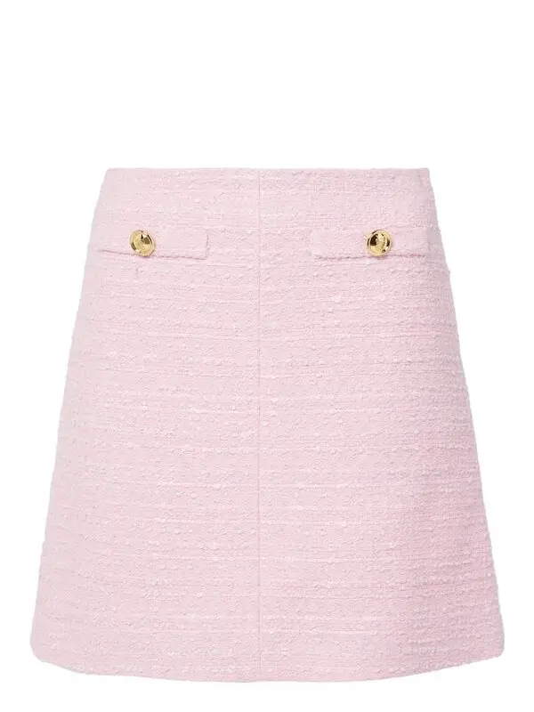 Giambattista Valli Textured Cotton Blend Mini Skirt - Pink