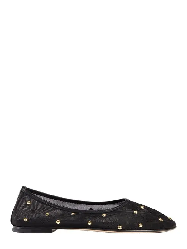 Dear Frances Balla Studded Flats - Black W/studs