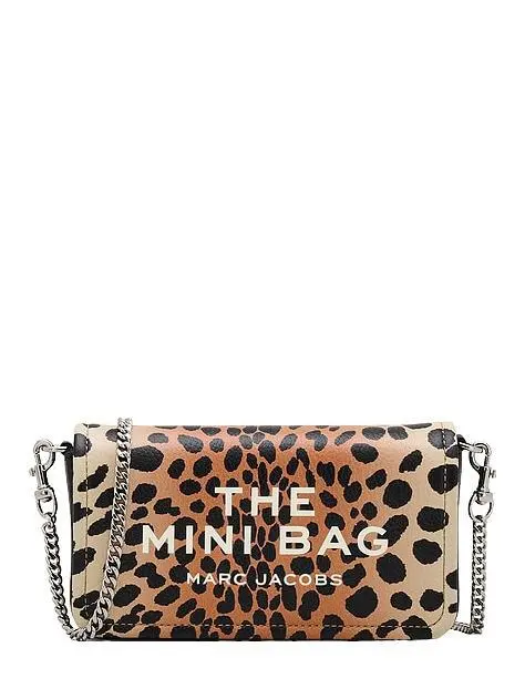Marc Jacobs The Cheetah Leather Chain Mini Bag - Brown