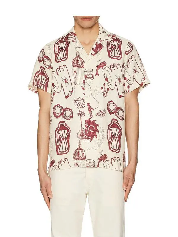 Oas Cantina Cuba Linen Shirt In . Also - Ivory