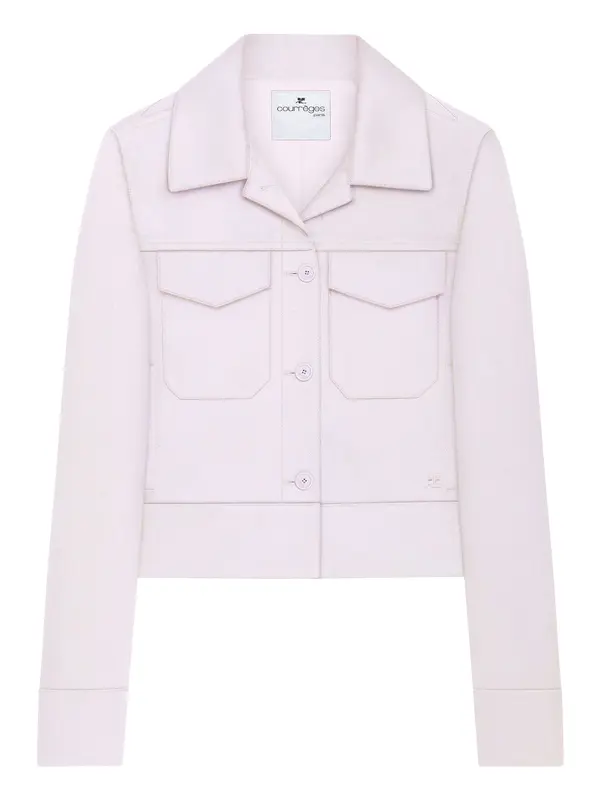COURREGES Logo-patch Jacket - Pink