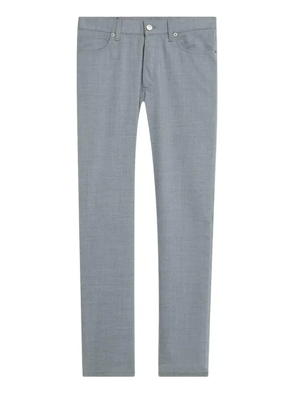 Zegna Wool Five-pocket Pants - Md Gry Sld