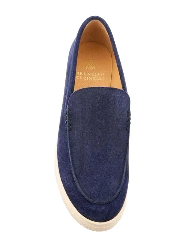 Brunello Cucinelli Hybrid Venetian Slip-ons - Navy