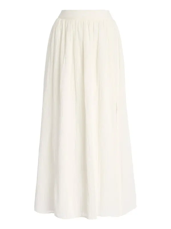Anna Quan Oriana Cotton Midi Skirt - Ivory
