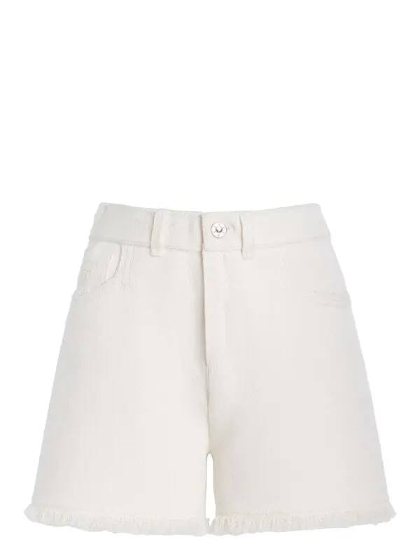 BARRIE Cashmere Denim-like Shorts - White