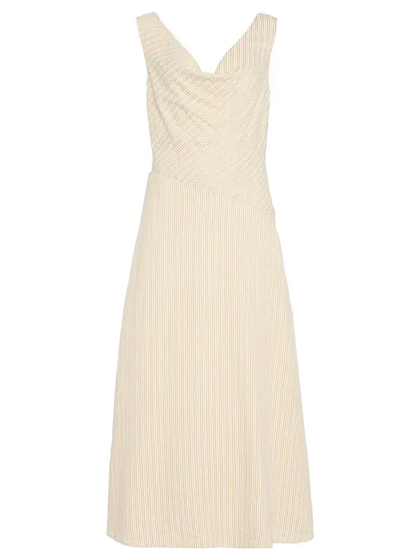 Anna Quan Evelyn Striped Midi Dress - Gold