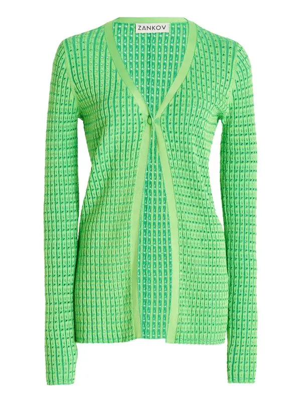 ZANKOV Elise Knitted Cardigan - Green