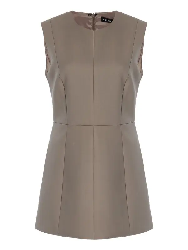 SEV Tailored Wool Sleeveless Top - Neutral