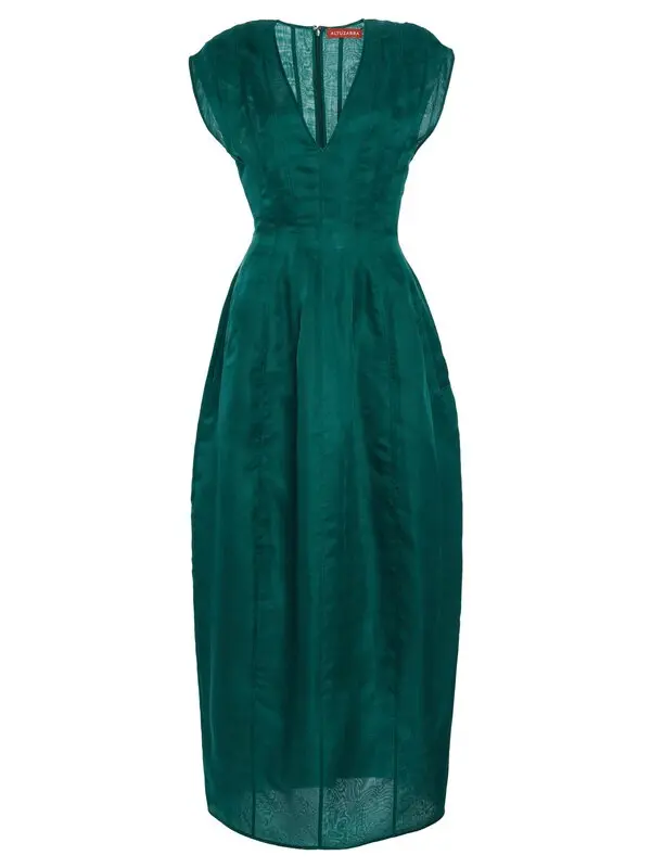 Altuzarra Bichette Silk Maxi Dress - Green