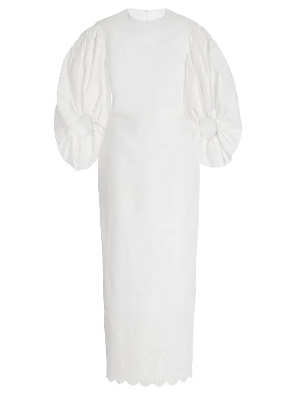 Altuzarra Danielle Cotton-blend Maxi Dress - White