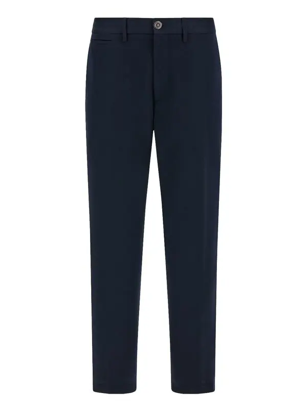 Boggi Milano Stretch Cotton Trousers - Blue