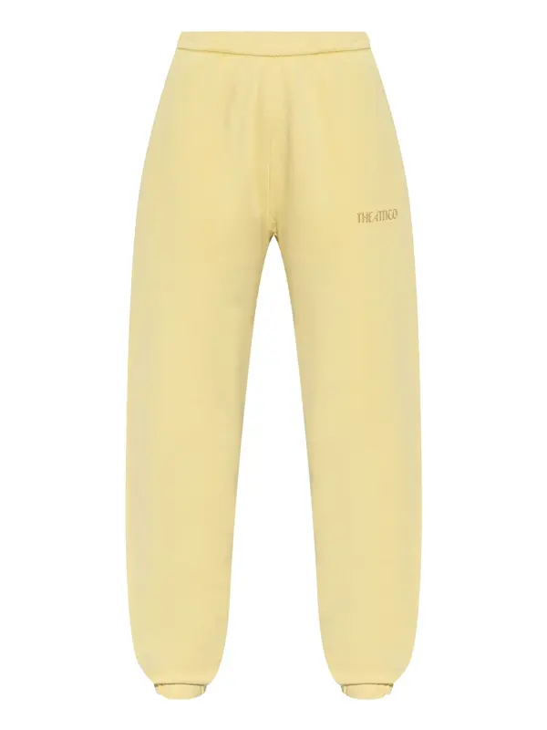 Attico Cotton Track Pants - Yellow