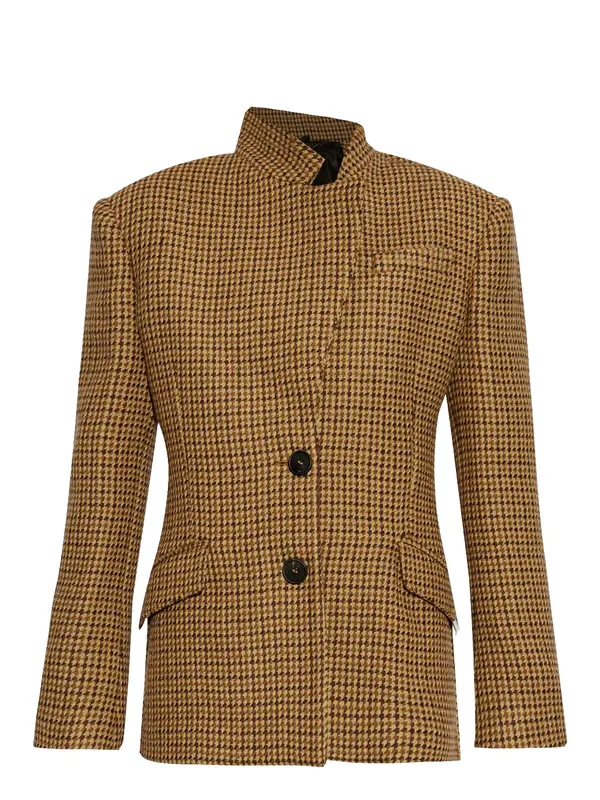 Attico Houndstooth Blazer - Brown