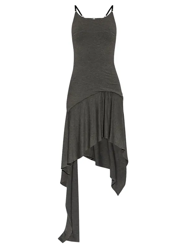 Attico Handkerchief-hem Dress - Grey
