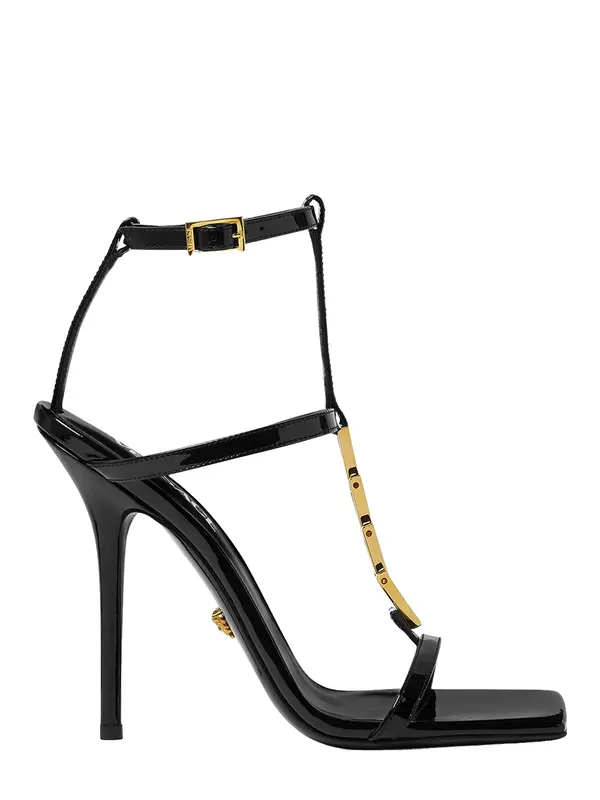 Versace 105mm V2025 Chain Sandals - Black