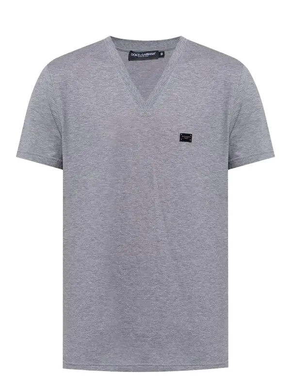 Dolce & Gabbana V-neck T-shirt - Grey