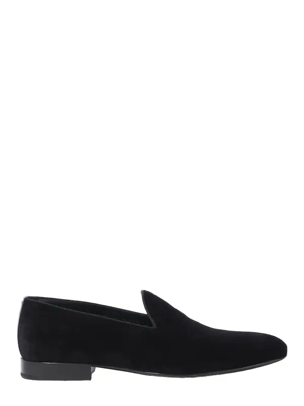 Loro Piana Leather-trimmed Velvet Loafers - Black